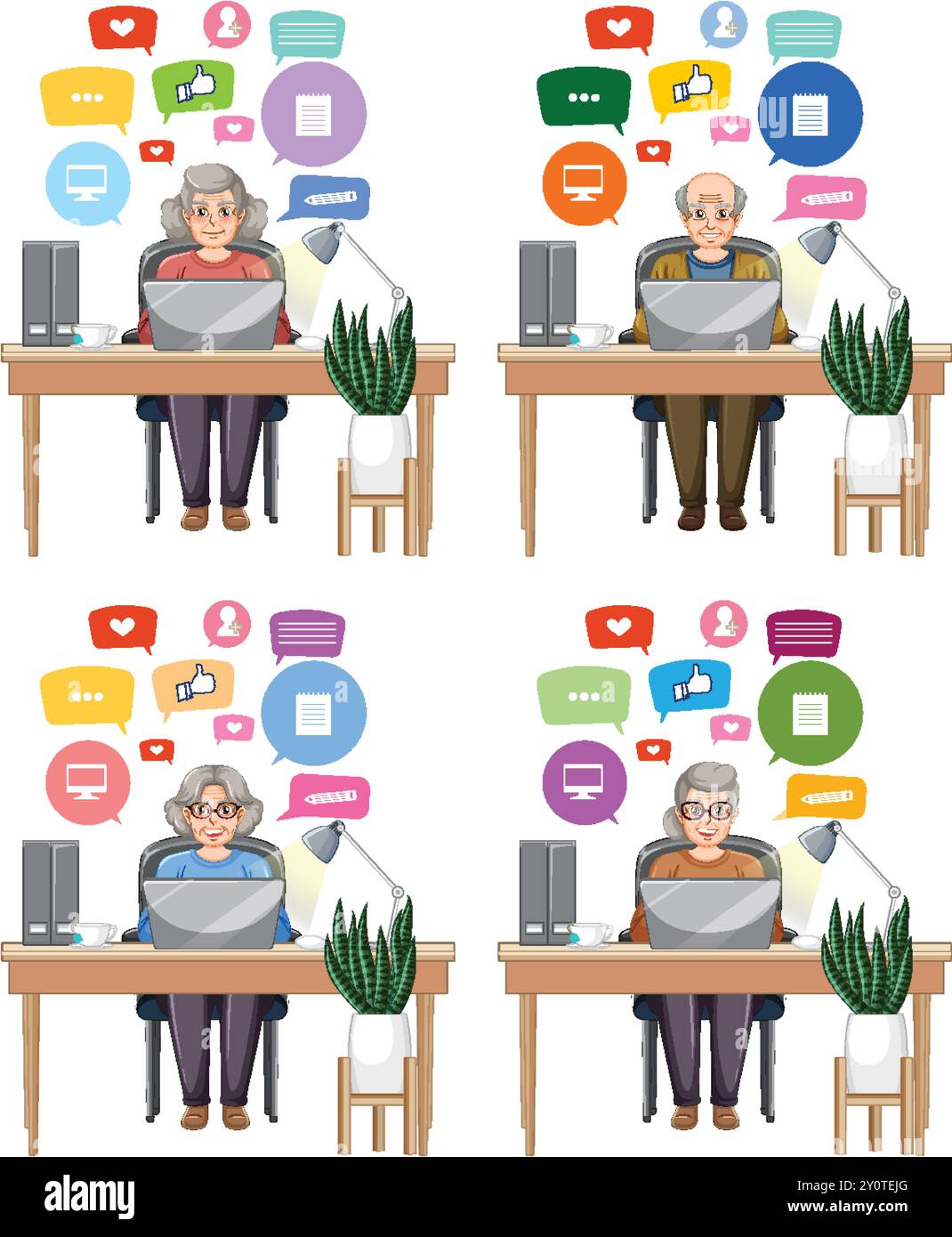 Engaging workspace Stock Vector Images - Alamy