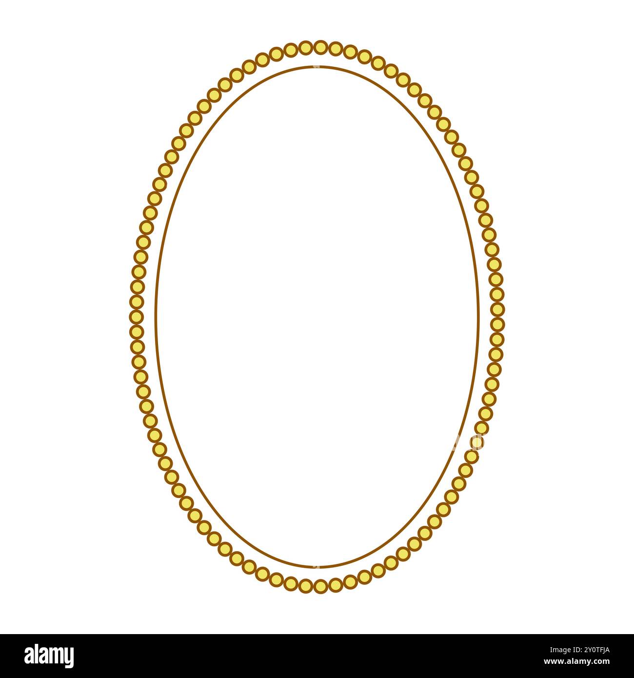 Gold Frame Border Oval