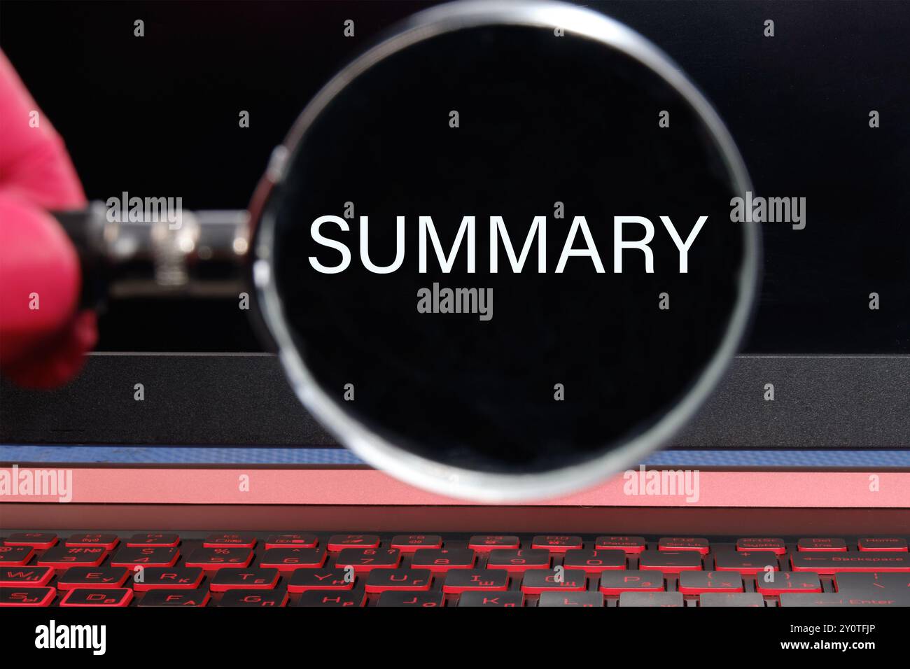Conceptual summary word symbol. Copy space. Summary word written ...