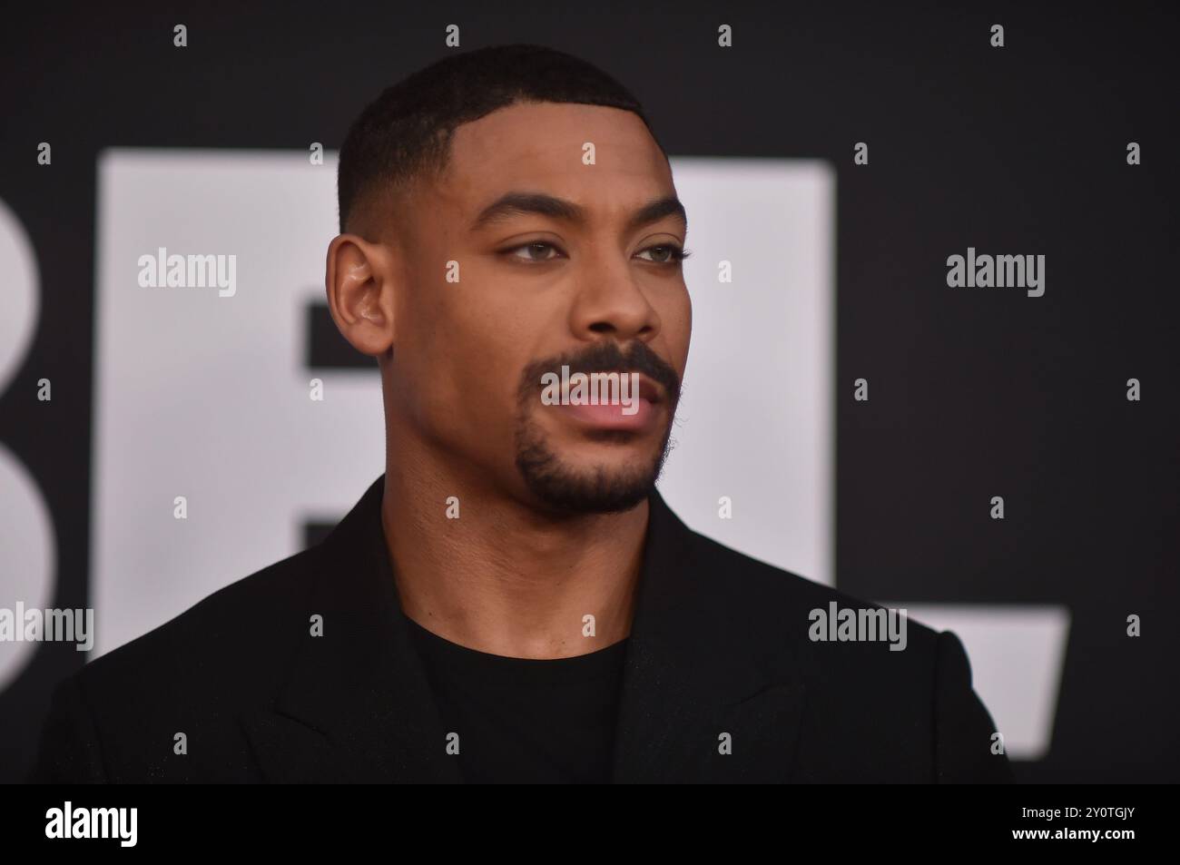 Aaron Pierre seen at the LA Premiere of "Rebel Ridge" at the Egyptian ...