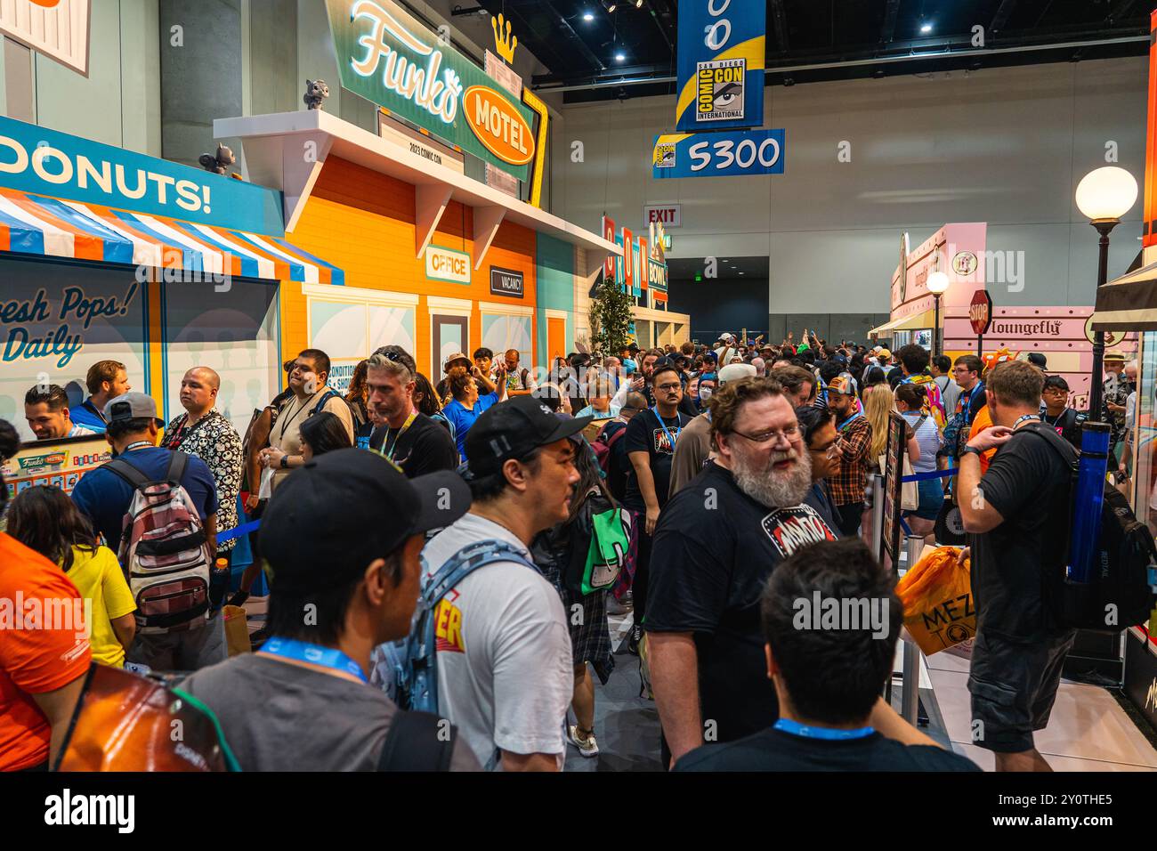 Funko Booth filled with people during San Diego Comic-Con 2023 Stock ...