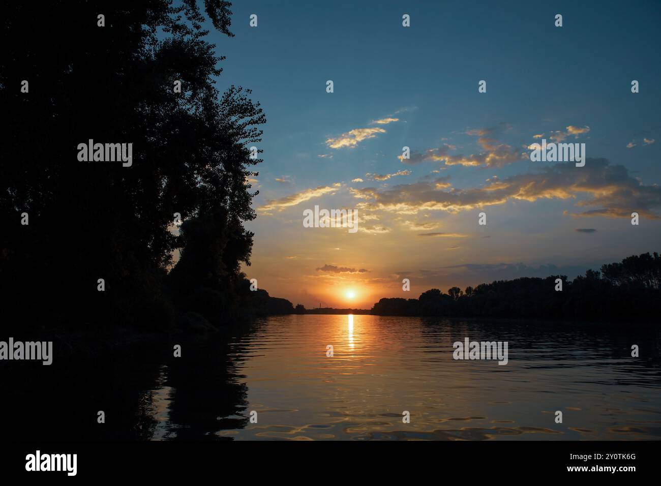 Summer sunset sava riverbank hi-res stock photography and images - Alamy