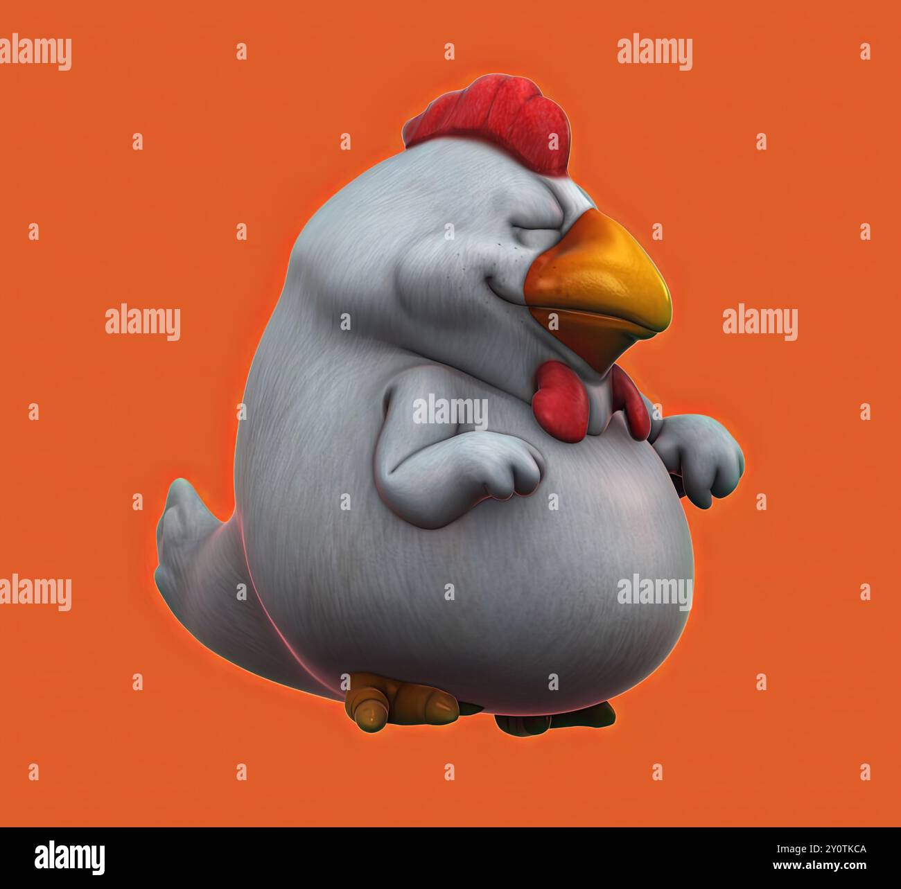 Fun 3D cartoon chicken dancing Stock Photo - Alamy