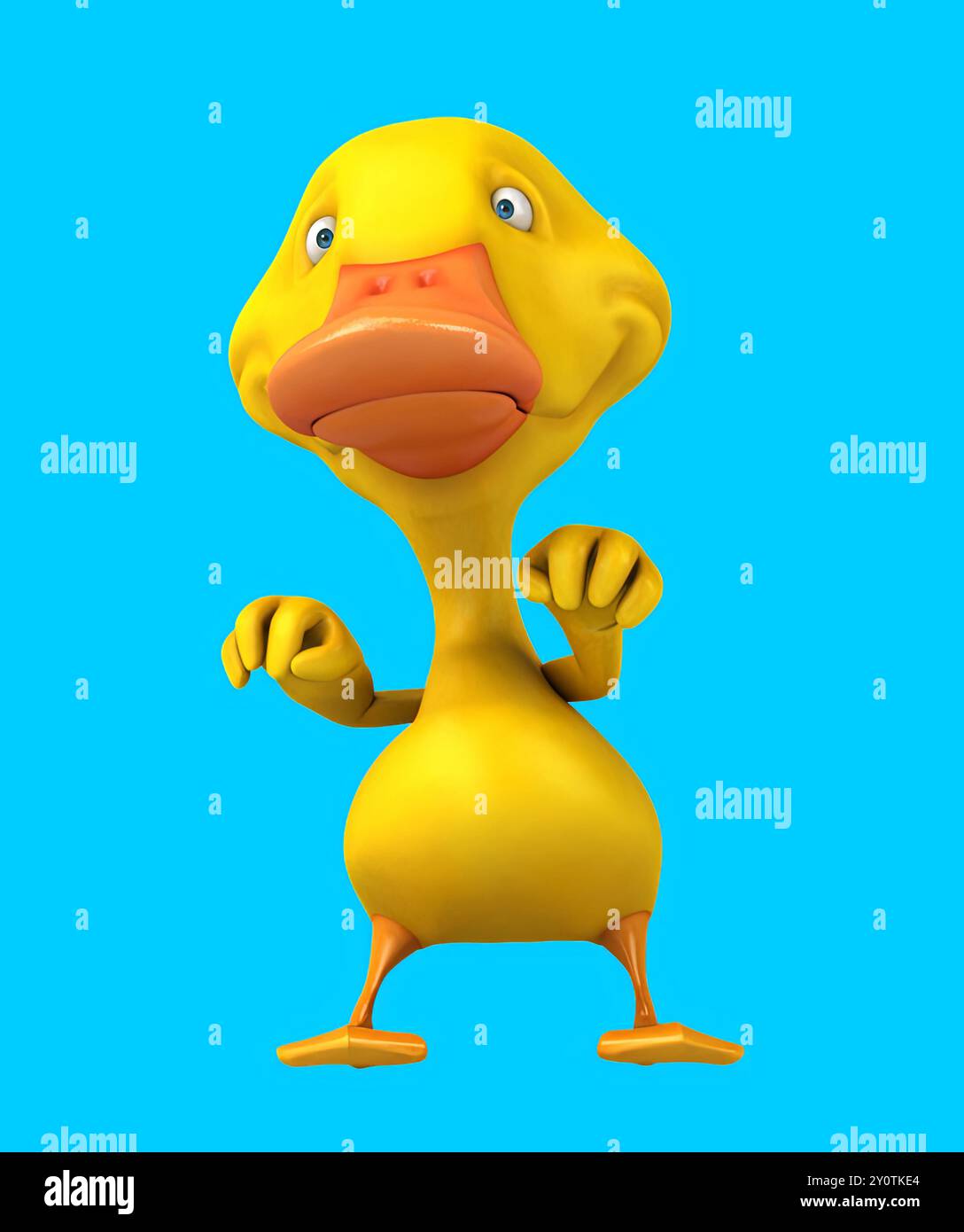 Fun 3D cartoon duck dancing Stock Photo - Alamy