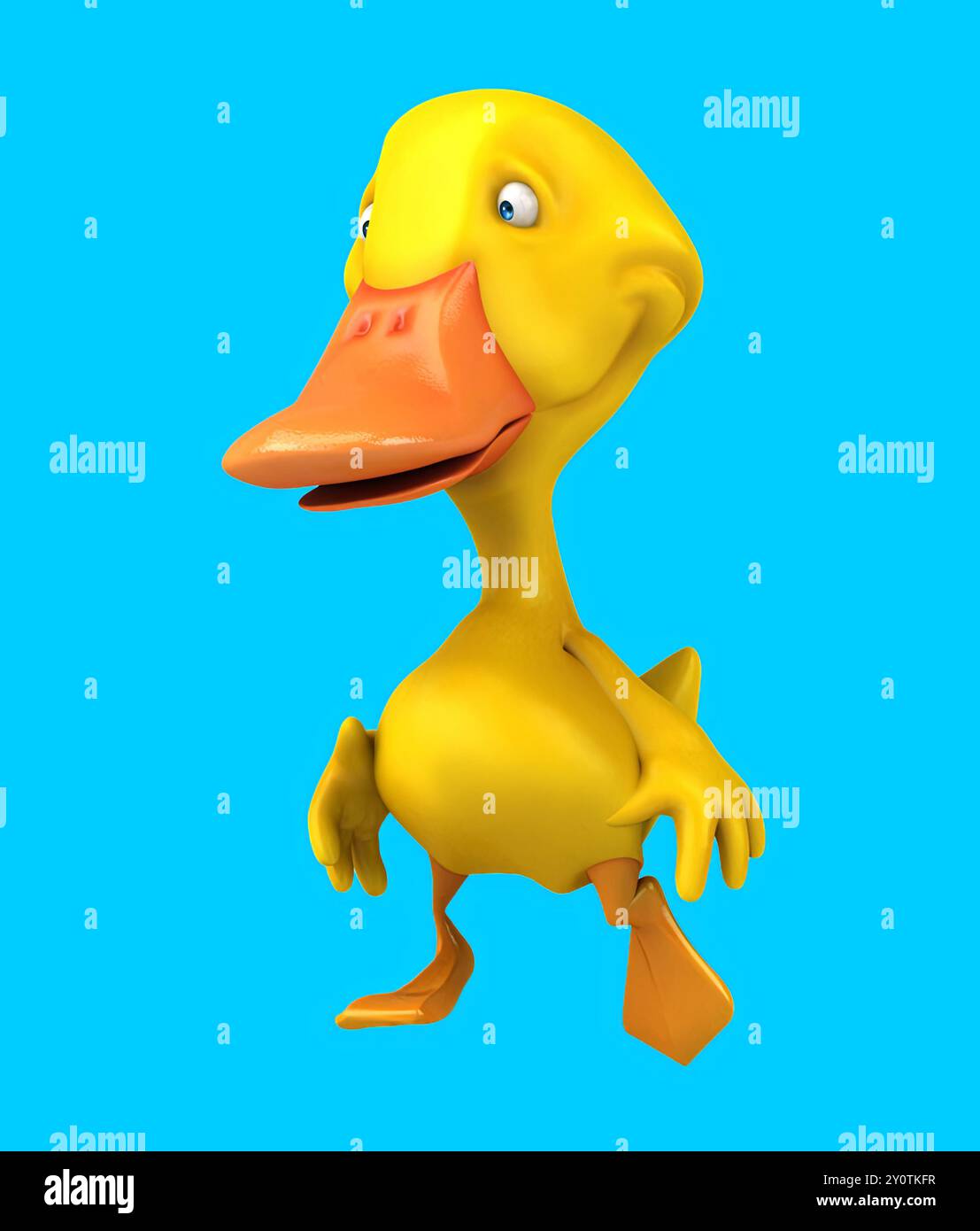 Fun 3D cartoon duck dancing Stock Photo - Alamy