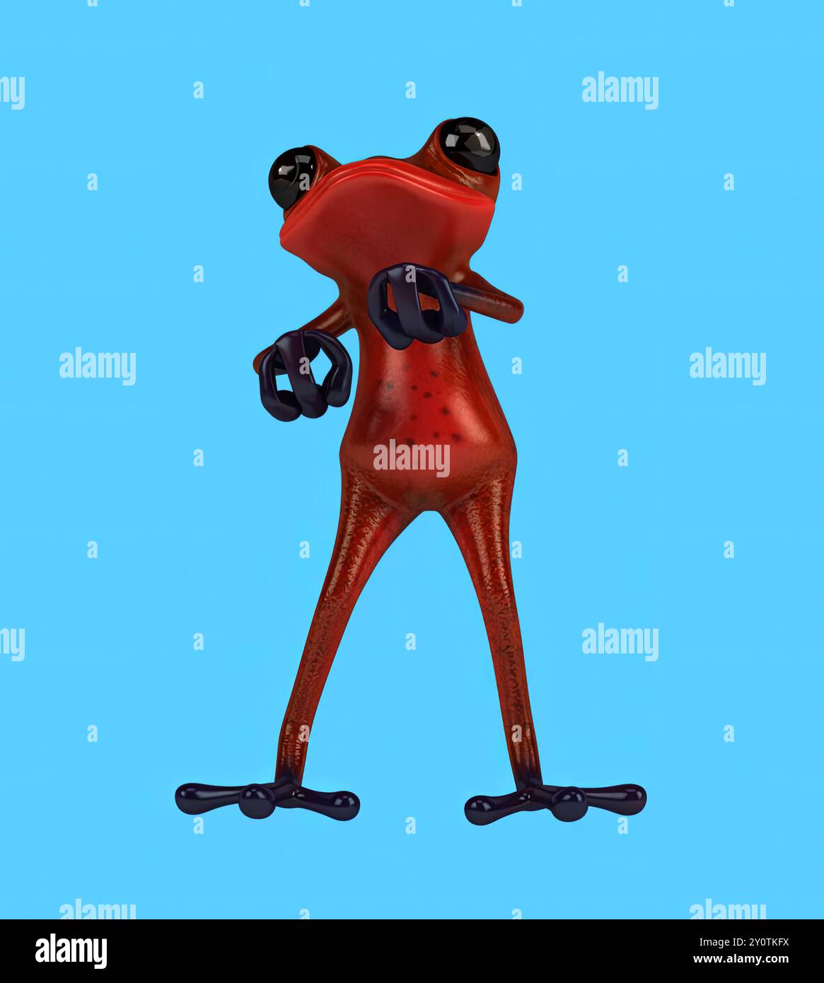 Fun 3D cartoon frog dancing Stock Photo - Alamy