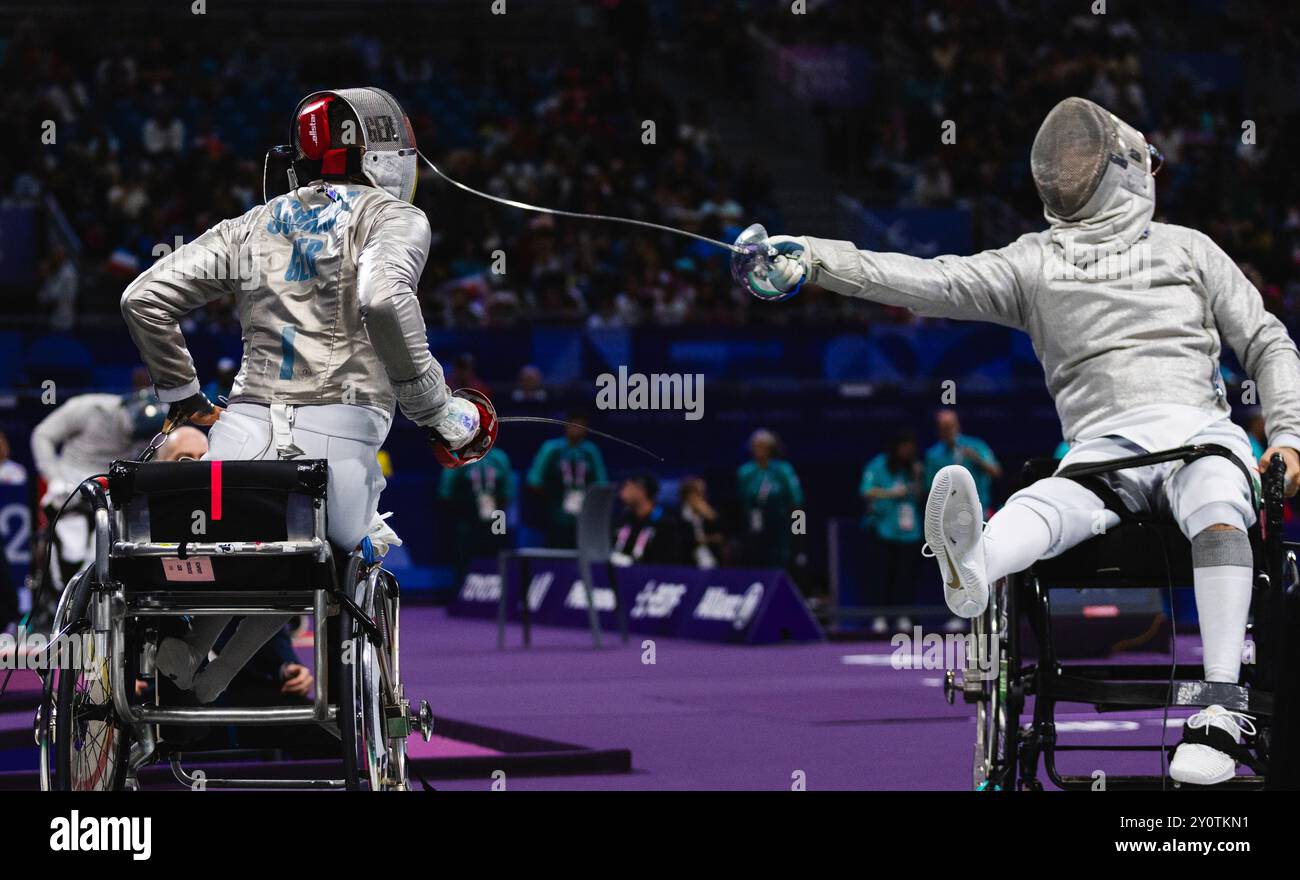 PARIS, FRANCE - SEPTEMBER 03: Maurice Schmidt (GER) (L) acts during the ...