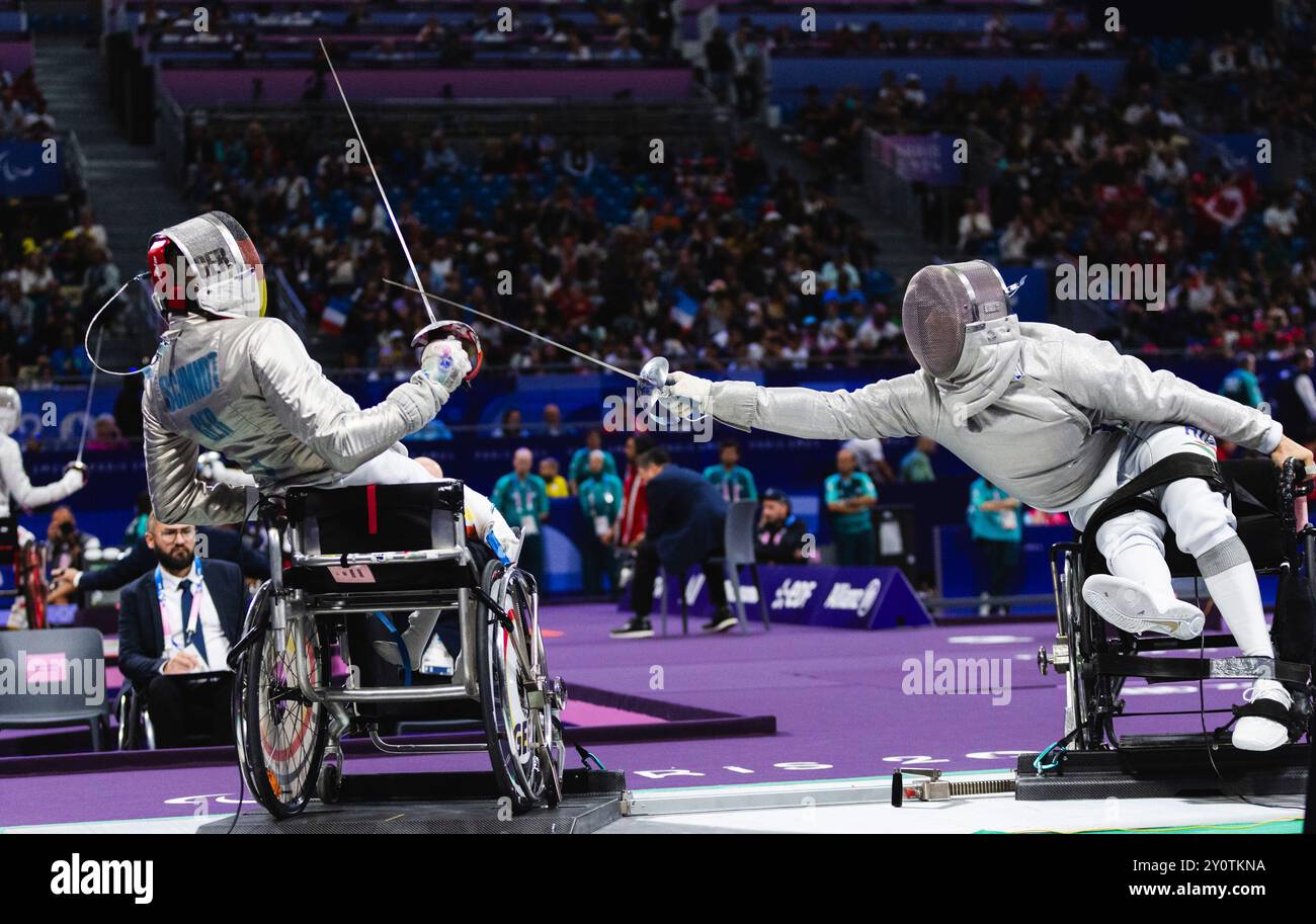 PARIS, FRANCE - SEPTEMBER 03: Maurice Schmidt (GER) (L) acts during the ...