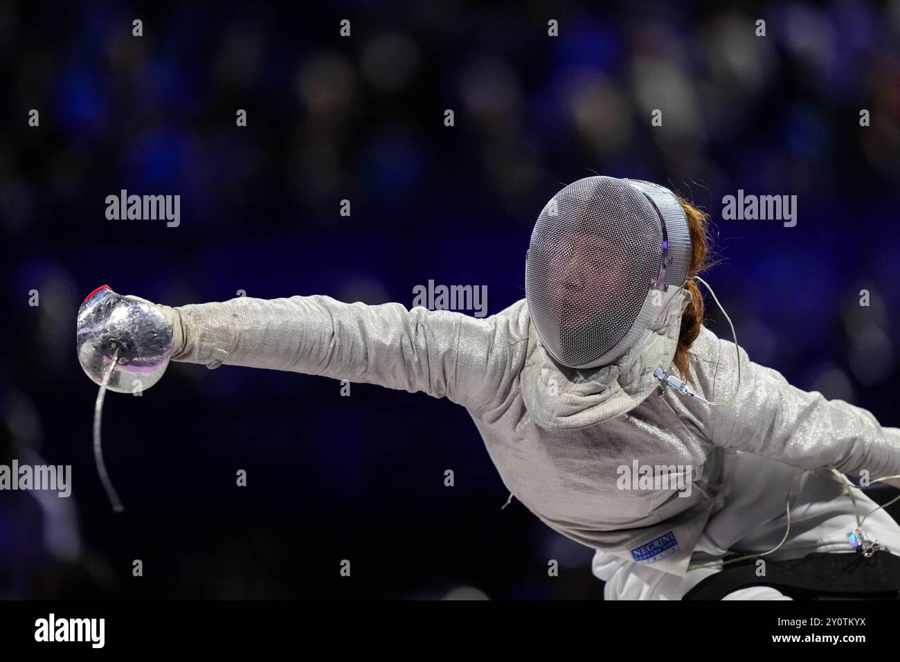 Paris, France. 3rd Sep, 2024. Gu Haiyan of China competes during the ...