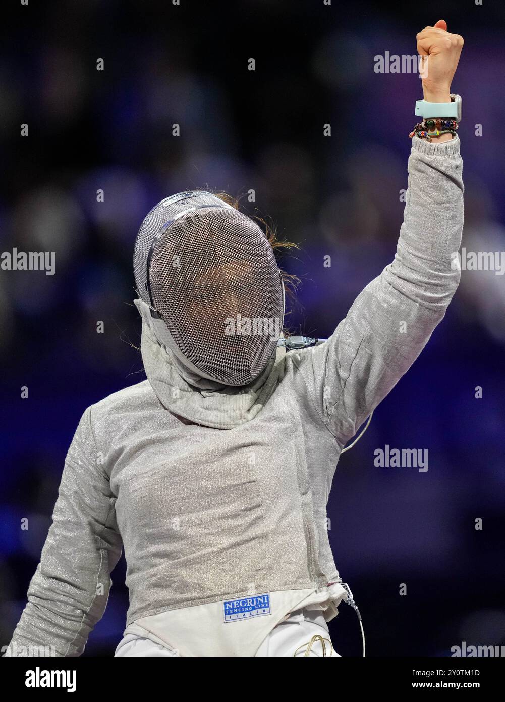 Paris, France. 3rd Sep, 2024. Gu Haiyan of China celebrates during the ...