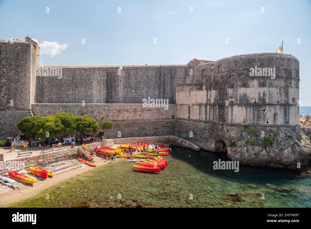 Medieval walls of the Old Walled City of Dubrovnik, UNESCO world ...