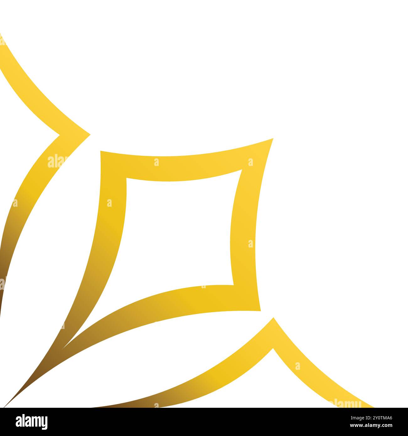 abstract golden geometric corner isolated on white background Stock ...