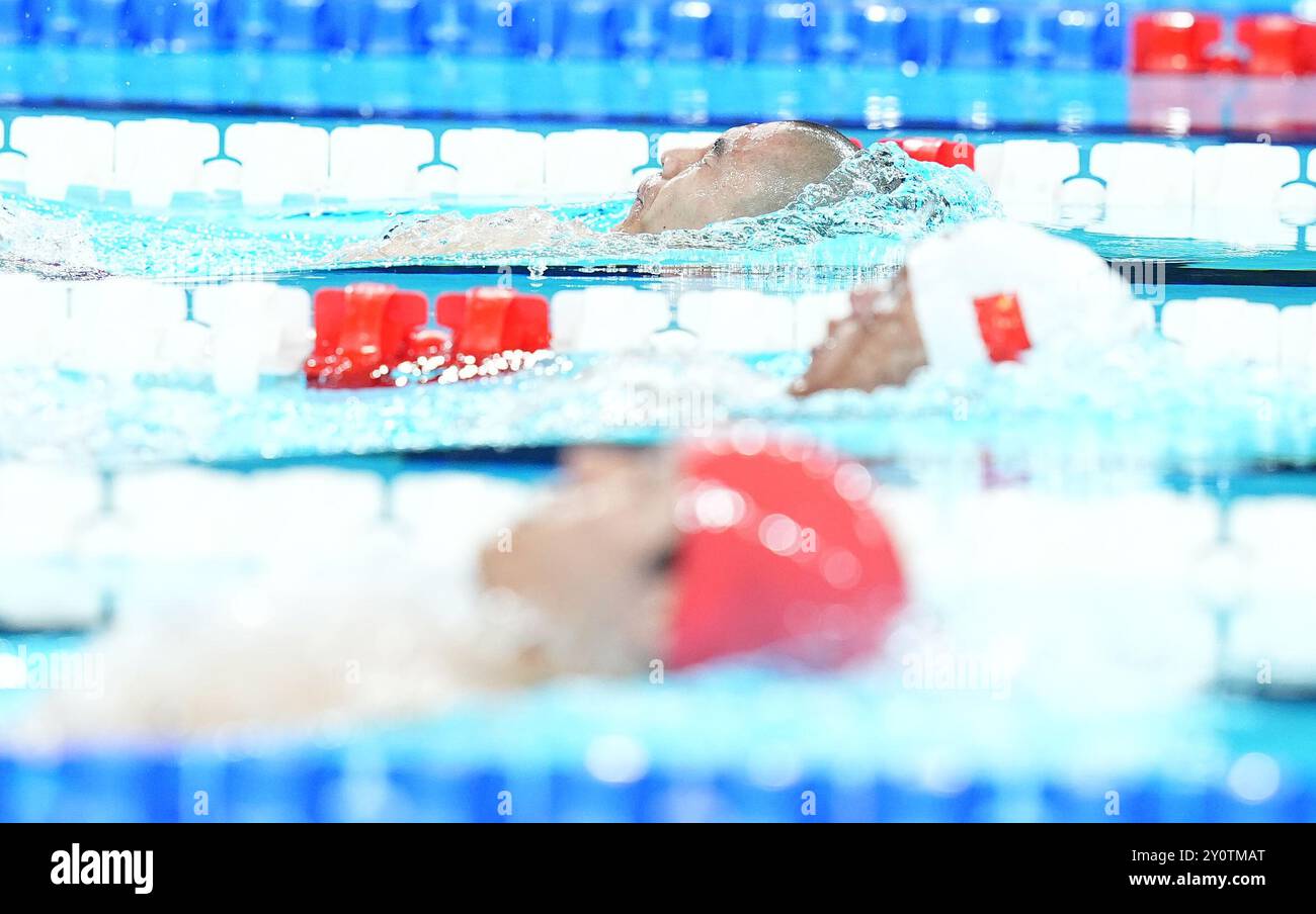 Paris, France. 3rd Sep, 2024. China's Yuan Weiyi (C), Guo Jincheng (Top ...