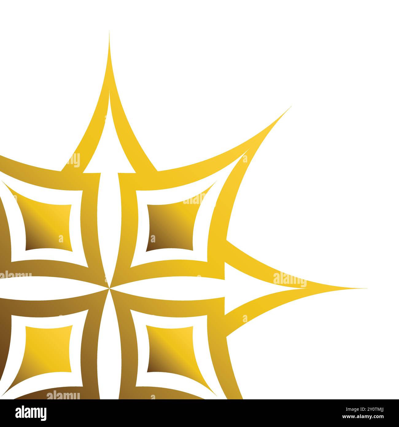 abstract golden geometric corner isolated on white background Stock ...