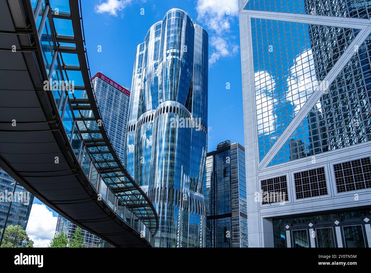 Hong Kong, China - July 03, 2024 : Modern skyscraper architecture with ...