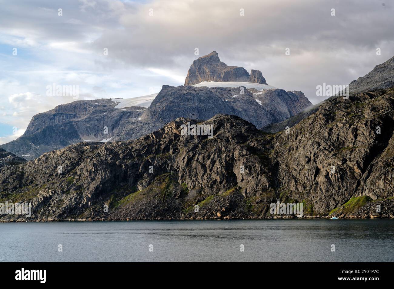 A view of greenland mountains from Prince Christian Sound Stock Photo ...