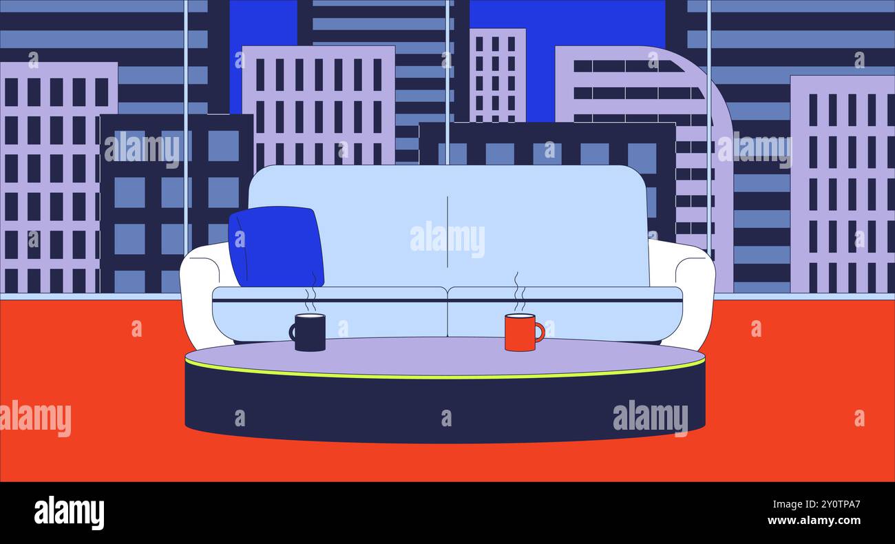 Interview filming location flat illustration Stock Vector Image & Art ...