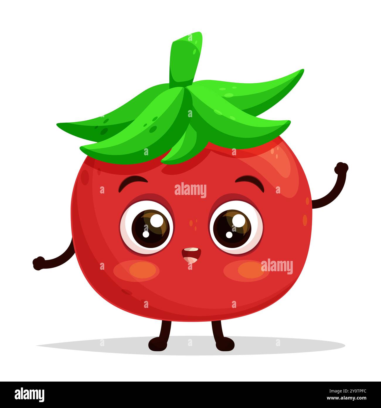Cartoon red tomato smiling happy hi-res stock photography and images ...