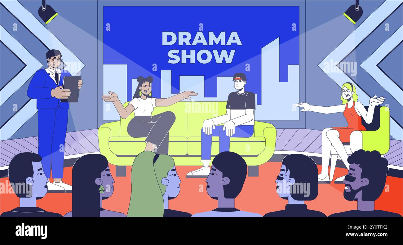 Social issue TV show flat illustration Stock Vector Image & Art - Alamy
