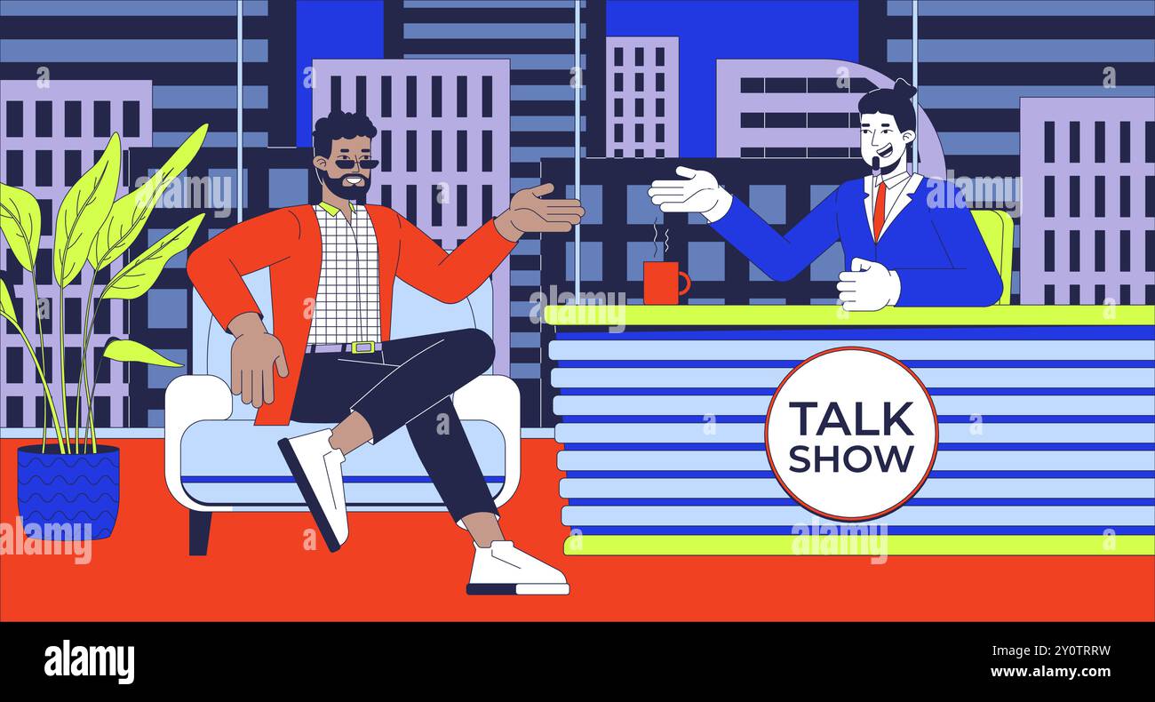 Actor interview Stock Vector Images - Alamy