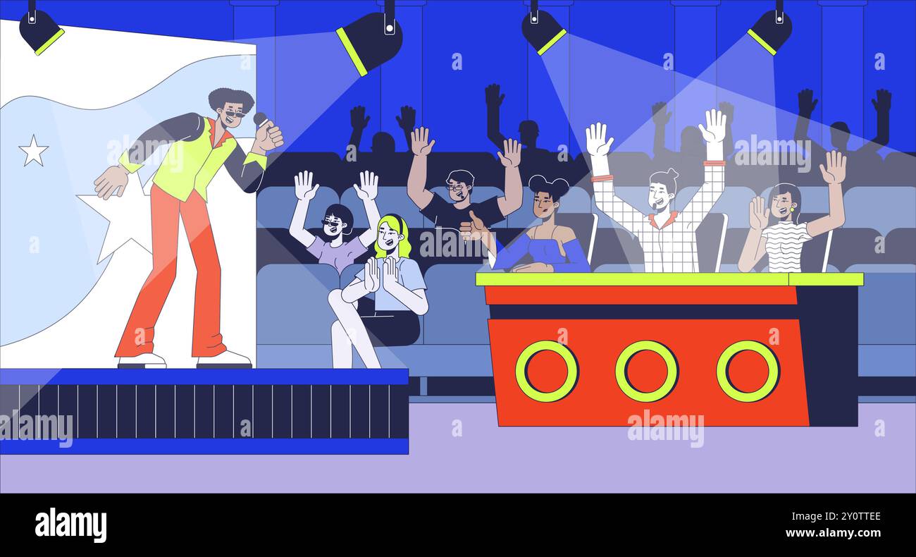 TV talent show flat illustration Stock Vector Image & Art - Alamy