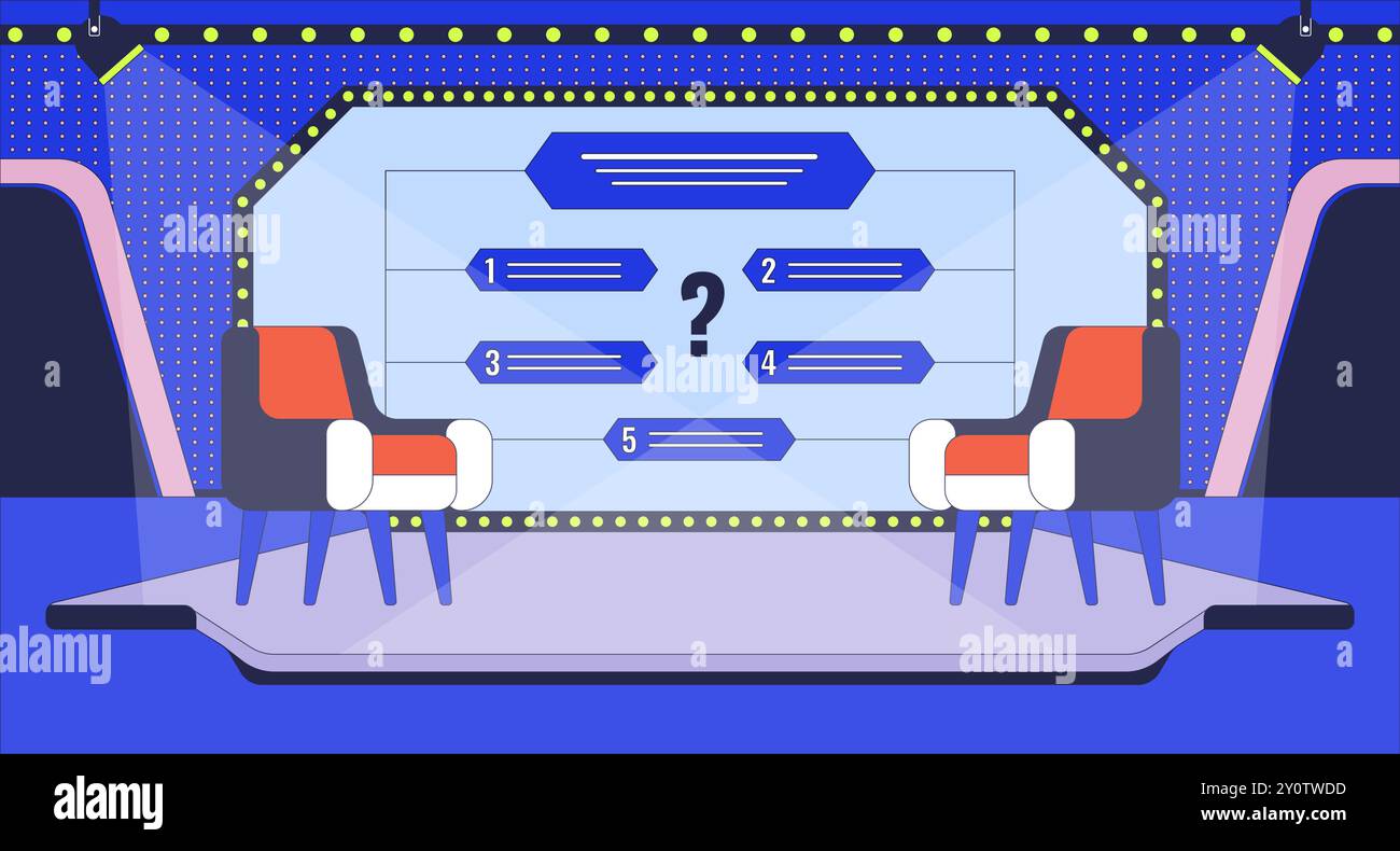 Television game show studio flat illustration Stock Vector Image & Art ...