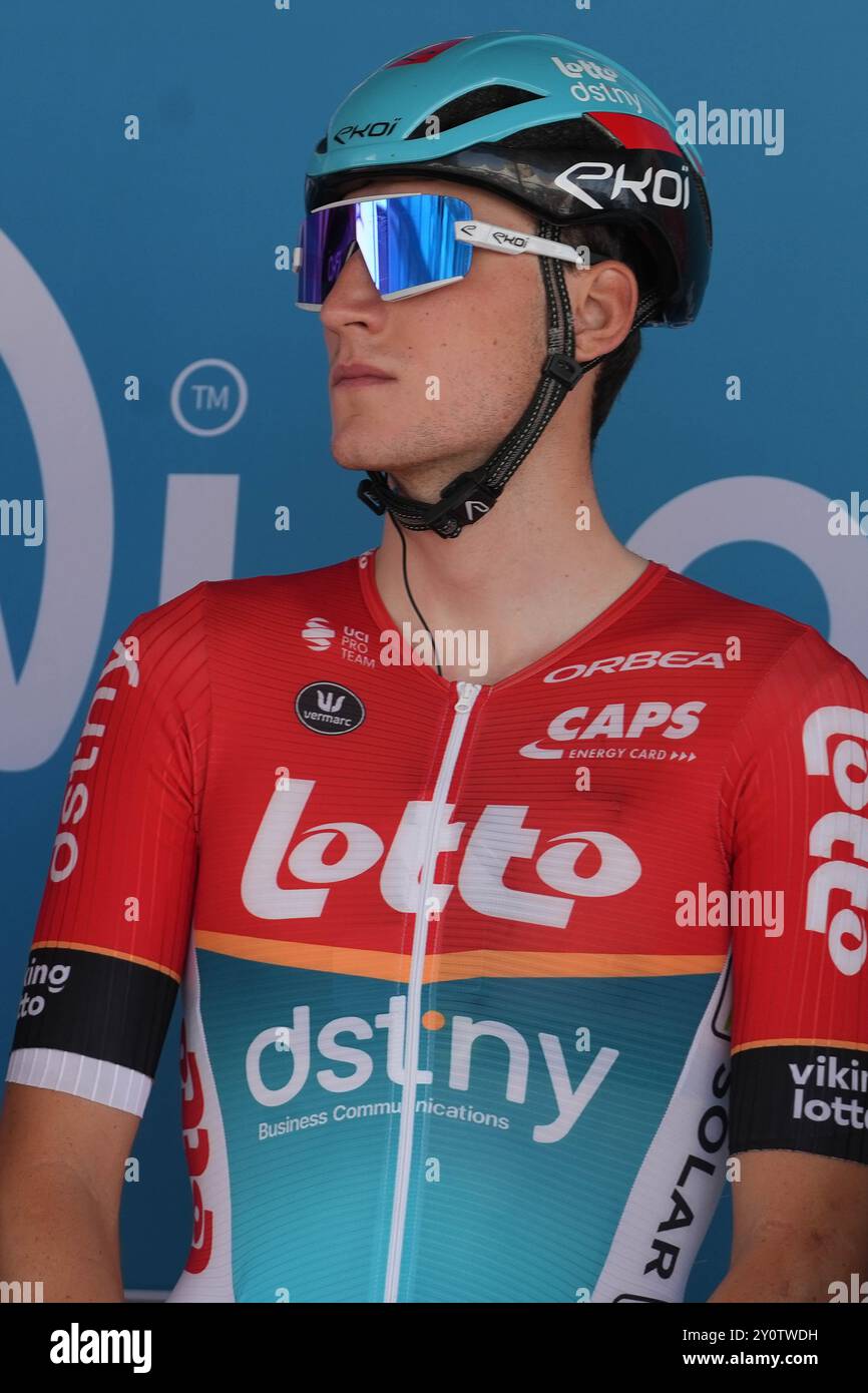 Lotto Dstny during the Renewi Tour 2024, Stage 3, Blankenberge ...