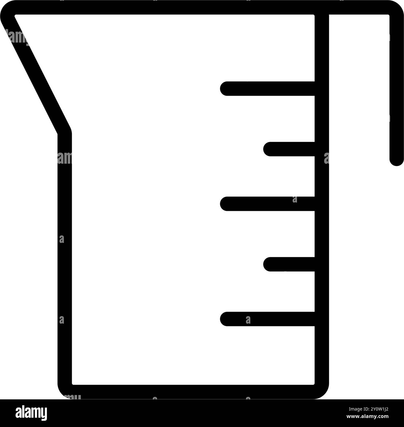 Measure Flask line icon. Pictogram for web. Line stroke. Liquid ...