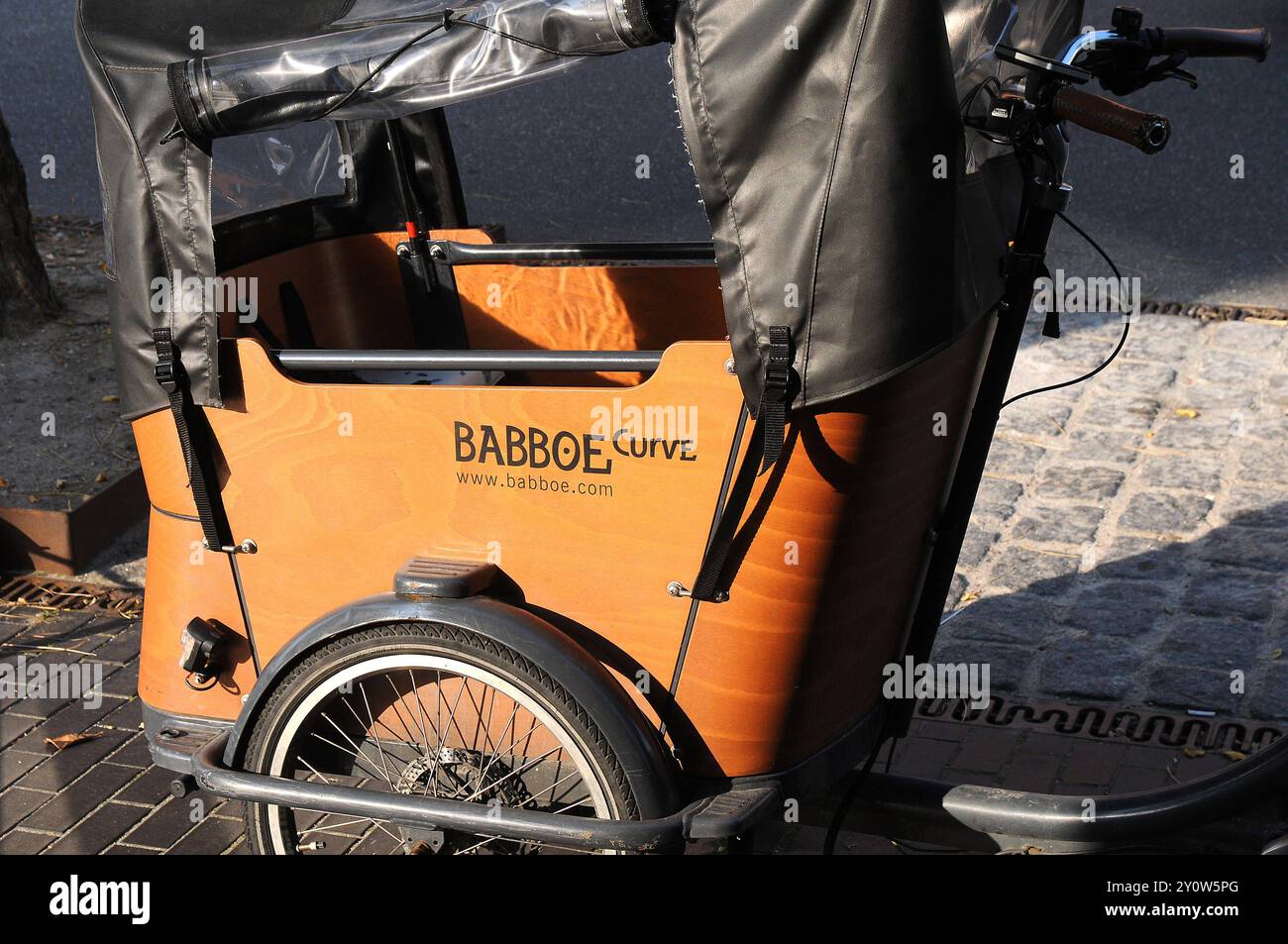 Copenhagen/ Denmark/04 September 2024/ Babboe cargo bike in Kastrup ...