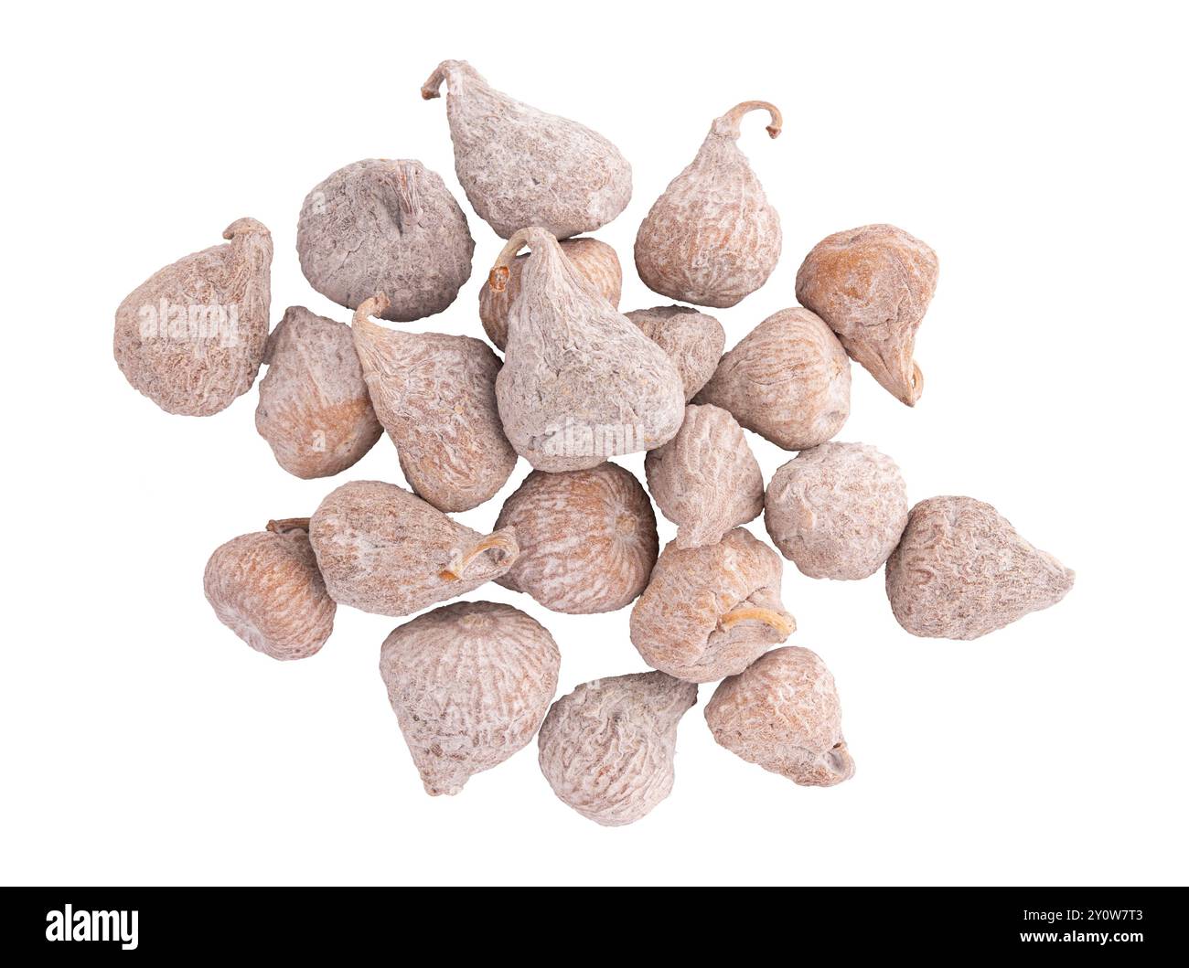 dried baby figs isolated on white background with clipping path, heap ...