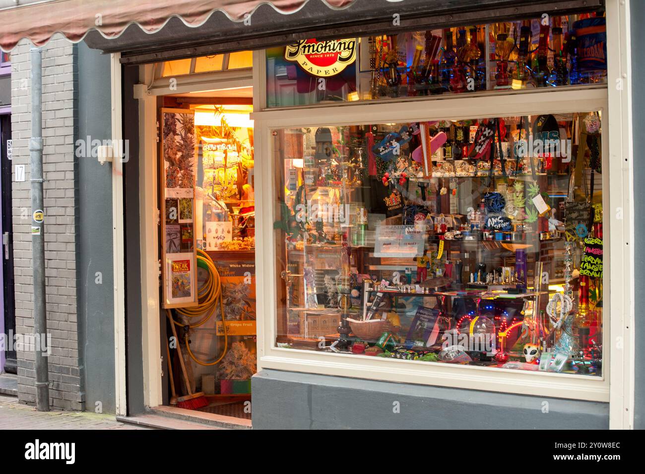 AMSTERDAM, NETHERLANDS - MAY 08, 2012: Exterior view of gift shop ...