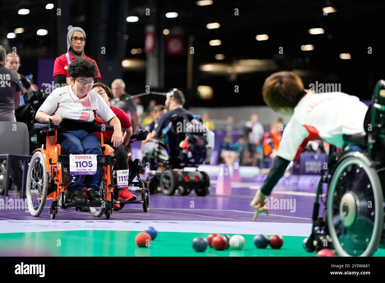 Paris, France. 3rd Sep, 2024. Hiromi Endo (JPN) Boccia : Mixed Team BC1 ...