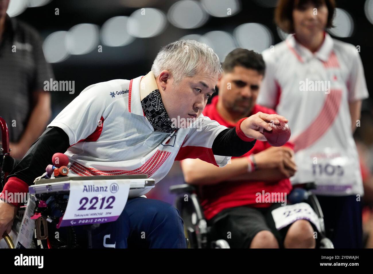 Paris, France. 3rd Sep, 2024. Takayuki Hirose (JPN) Boccia : Mixed Team BC1/BC2 Qualification ...