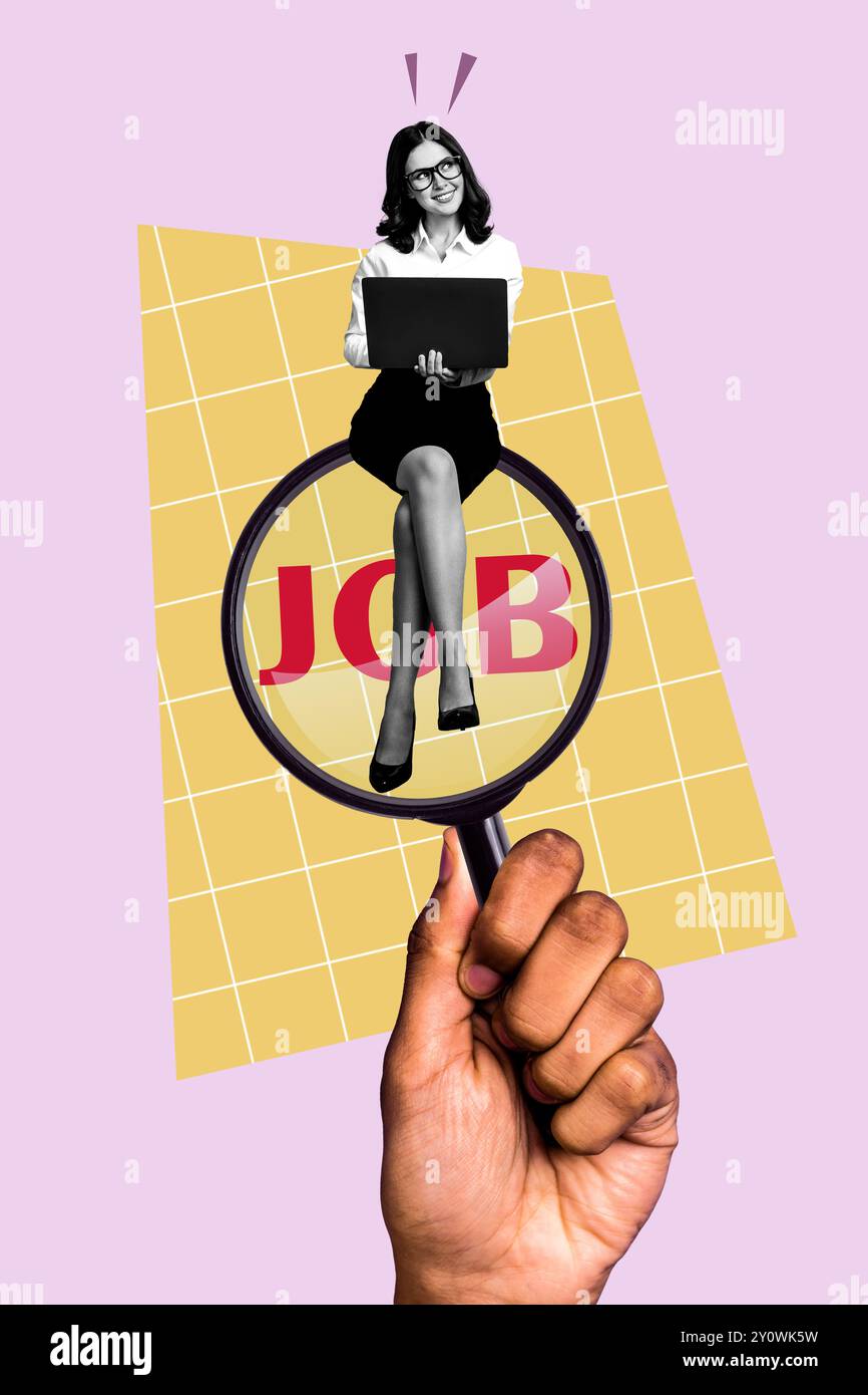 Trend artwork sketch image photo collage of vacancy candidate new job ...