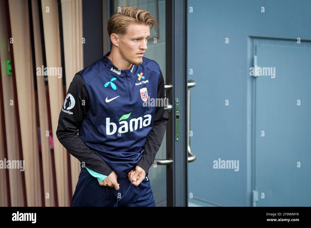 Oslo 20240904. Martin Odegaard on his way to training for the men's ...