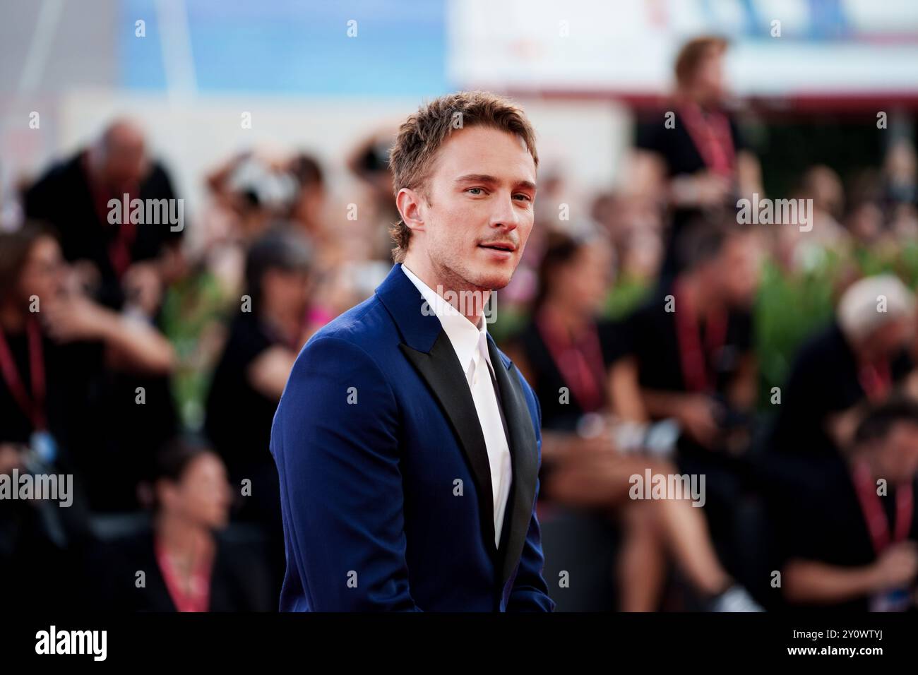 VENICE, ITALY - SEPTEMBER 03: Drew Starkey attends the "Queer" red ...