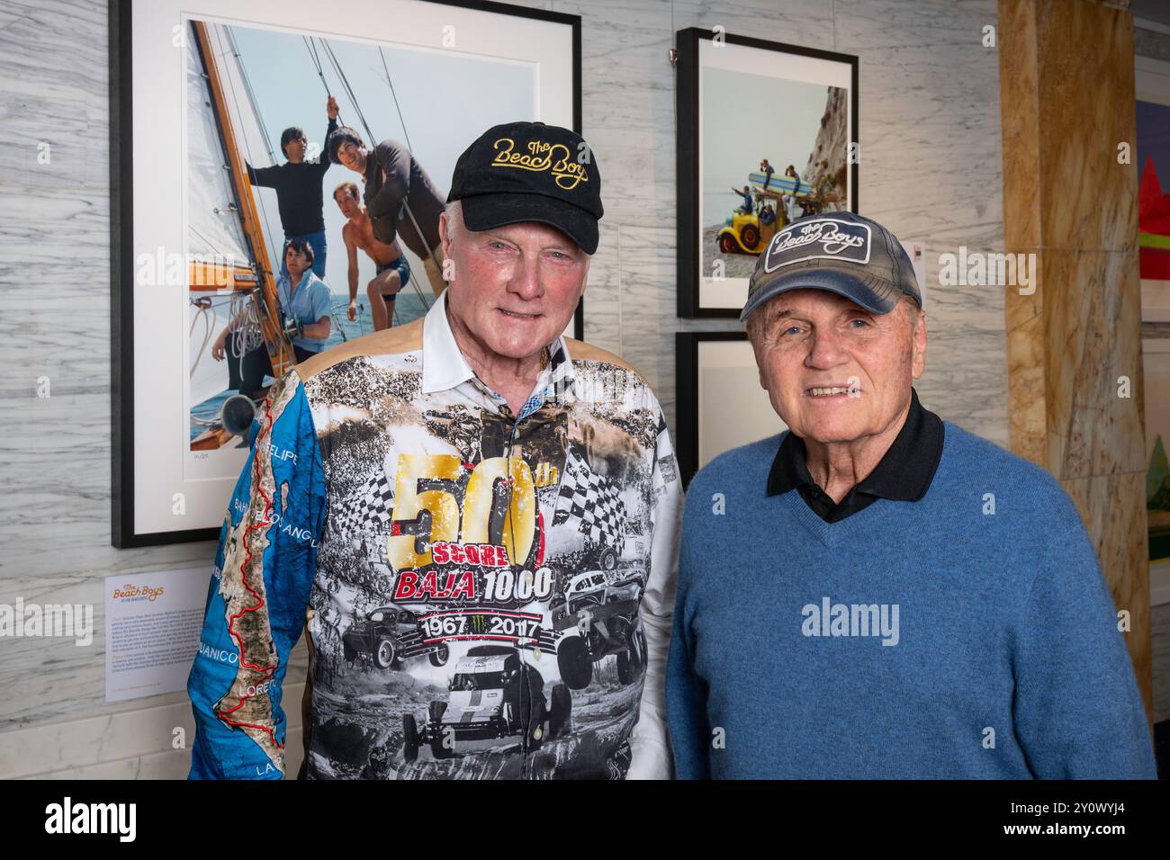 Beach Boys, Mike Love and Bruce Johnston at Iconic Images gallery London Stock Photo - Alamy