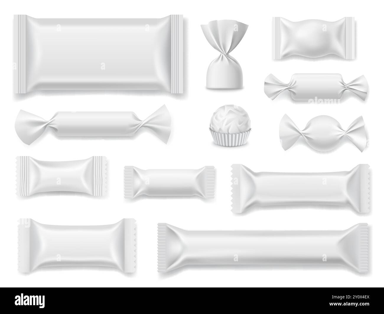 Bag sweets white paper bag Stock Vector Images - Alamy