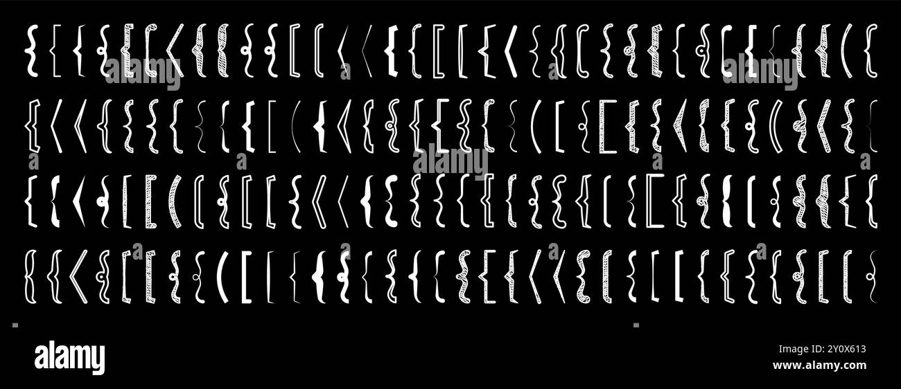 Shaded text brackets, black quotation box. Curly, square and corner ...