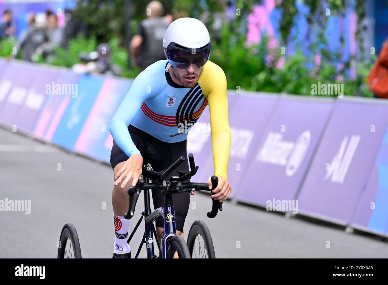 Paris, France. 04th Sep, 2024. Belgian Paralympian athlete Tim Celen ...