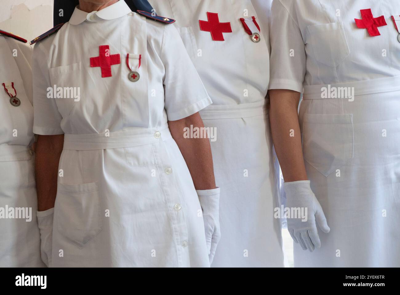 Italy, Lombardy, Crocerossine, Red Cross Nurses Stock Photo - Alamy