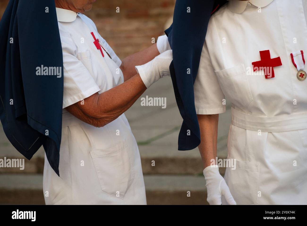 Italy, Lombardy, Crocerossine, Red Cross Nurses Stock Photo - Alamy