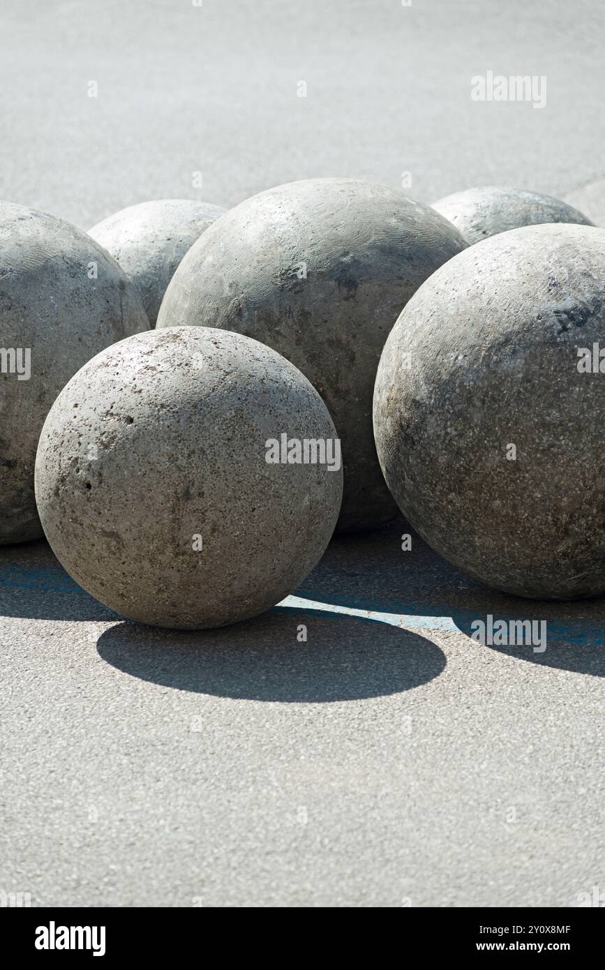 Concrete Balls Weights For Strongman Competitions Stock Photo - Alamy