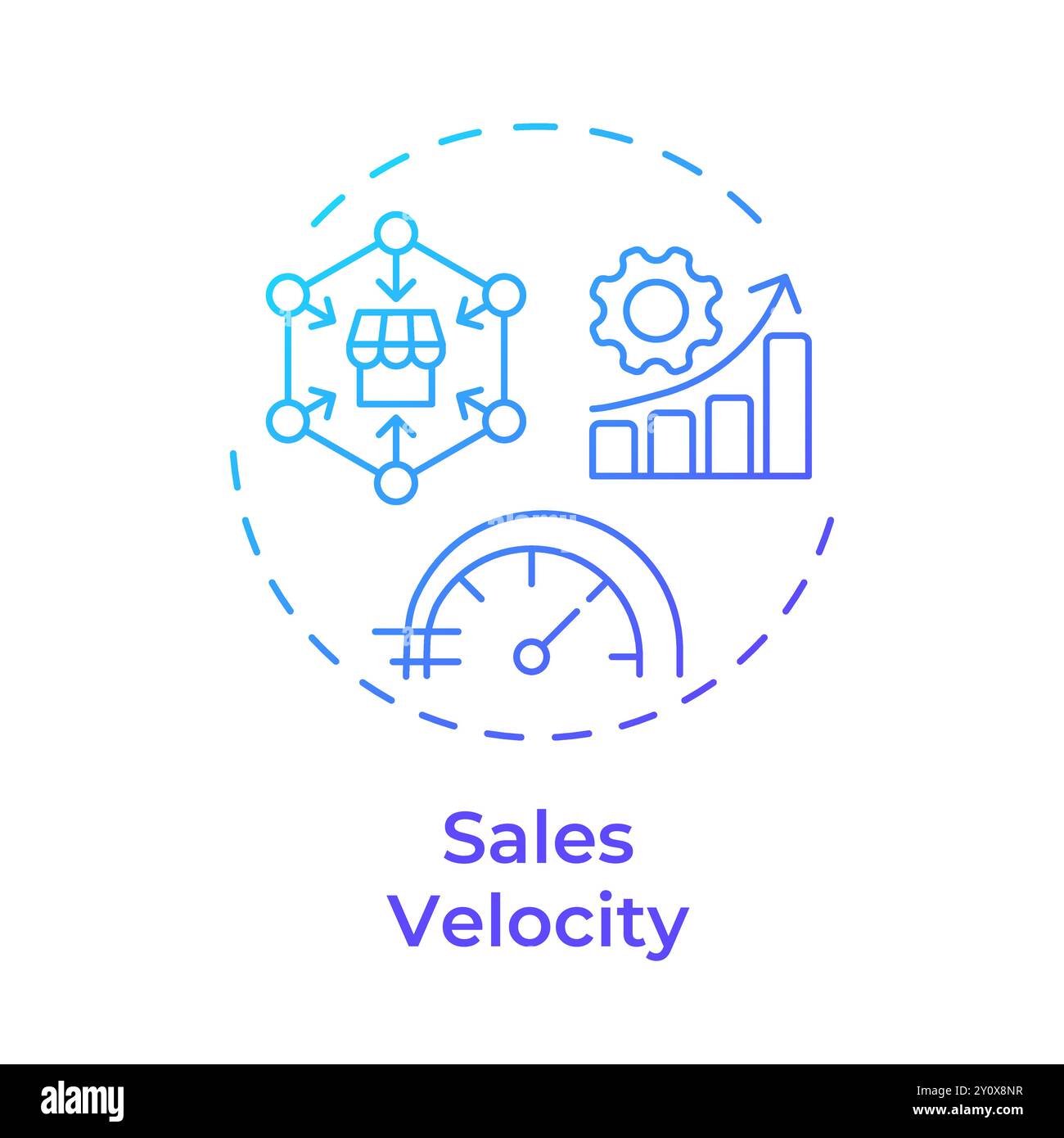 Sales velocity blue gradient concept icon Stock Vector Image & Art - Alamy