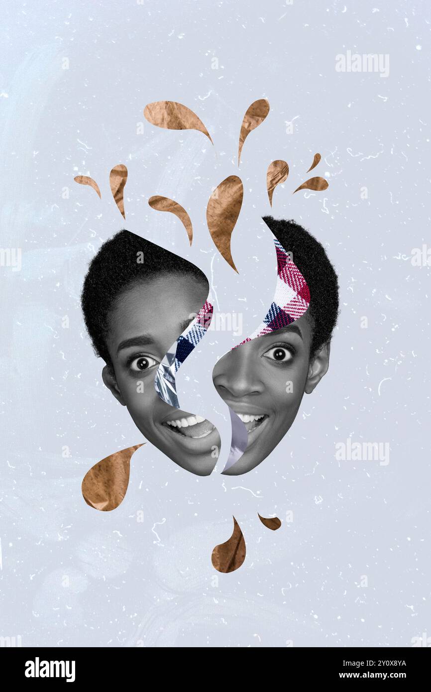 Composite trend artwork sketch photo collage of monochrome surreal ...