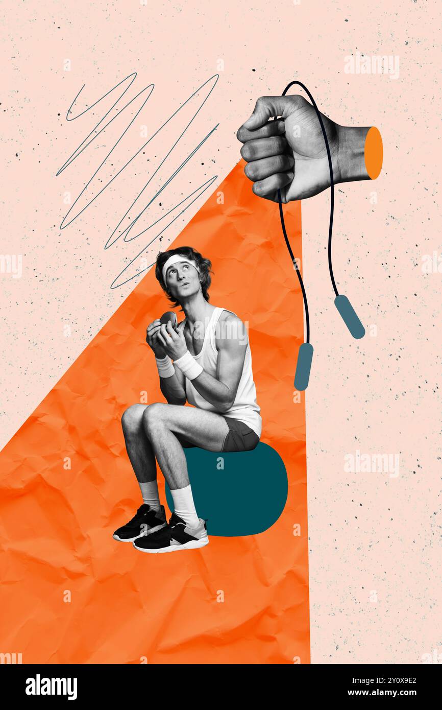 Trend artwork sketch image composite photo collage of exercise stadium ...