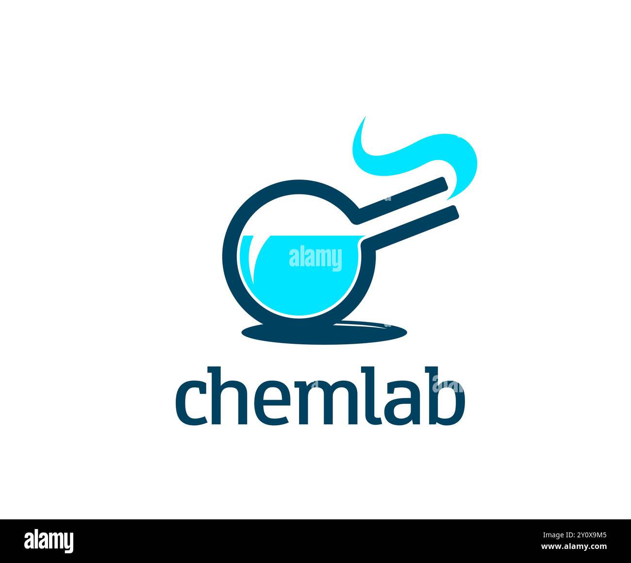 Science lab icon. Isolated vector emblem for scientific chemical ...