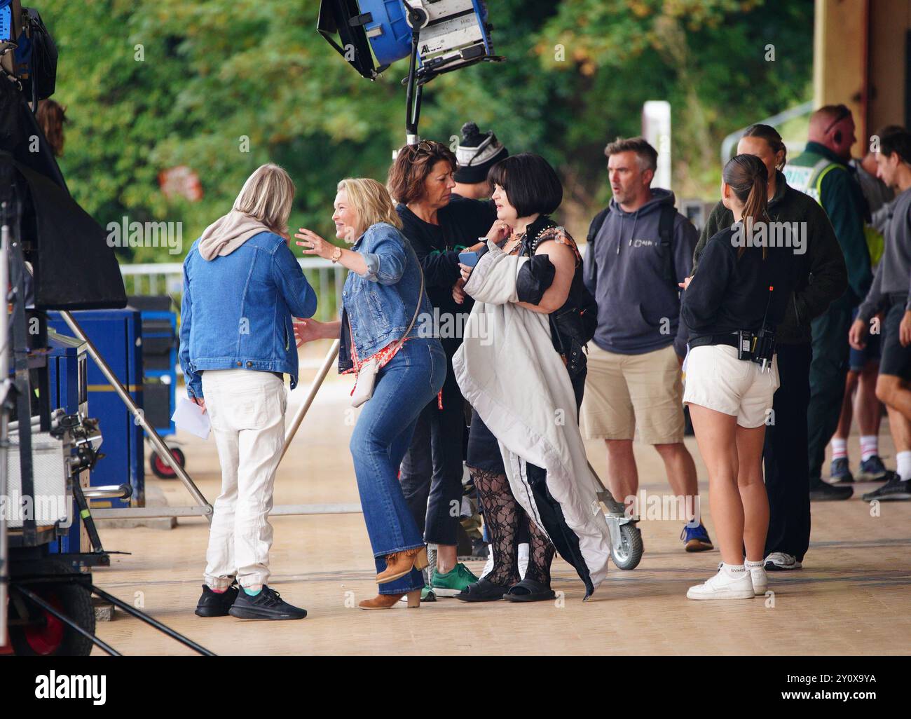 Ruth Jones, who plays Nessa Jenkins (centre right) and Joanna Page, who ...