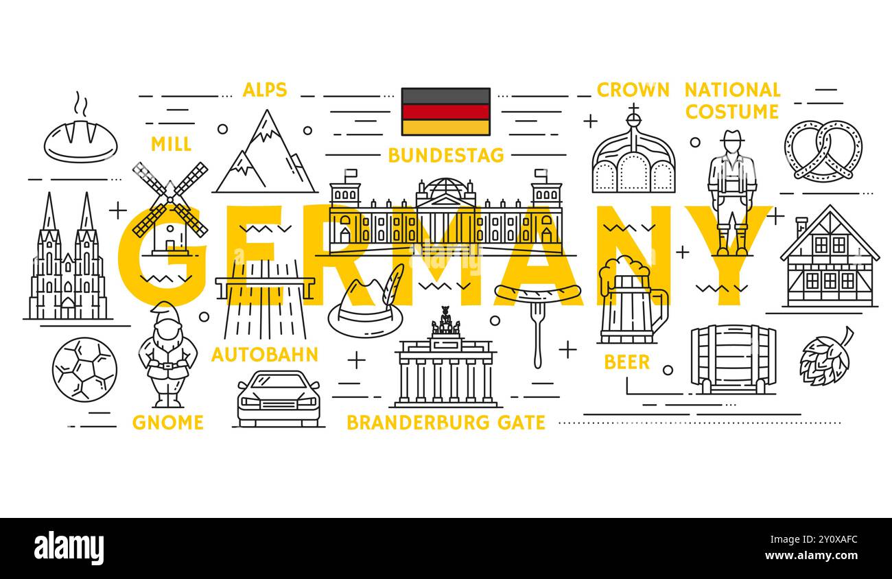 Deutschland line travel Cut Out Stock Images & Pictures - Alamy