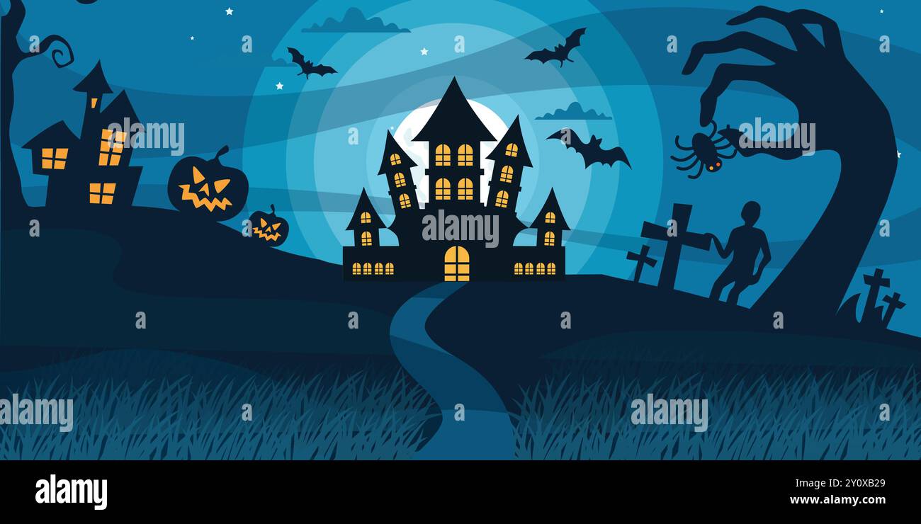 Happy Halloween banner, halloween card, halloween social media post ...